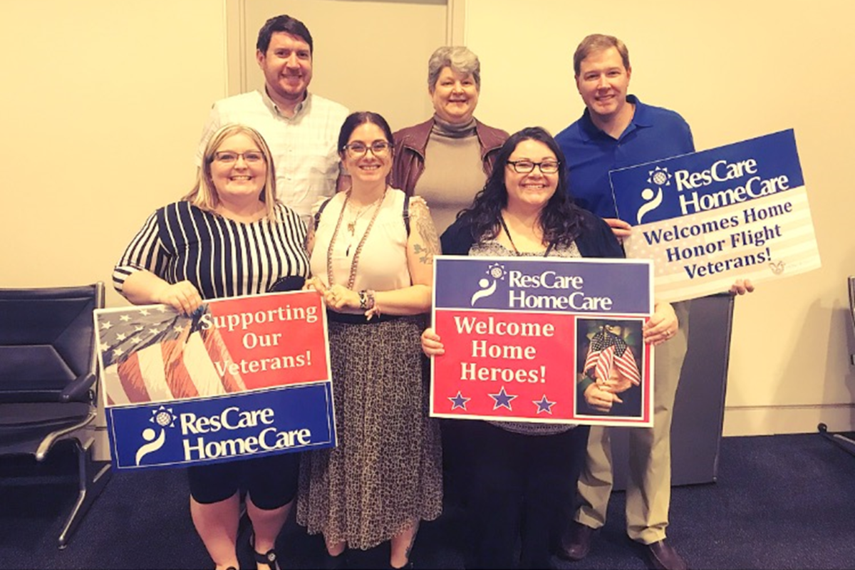ResCare HomeCare Employee Volunteers with Honor Flight - BrightSpring ...